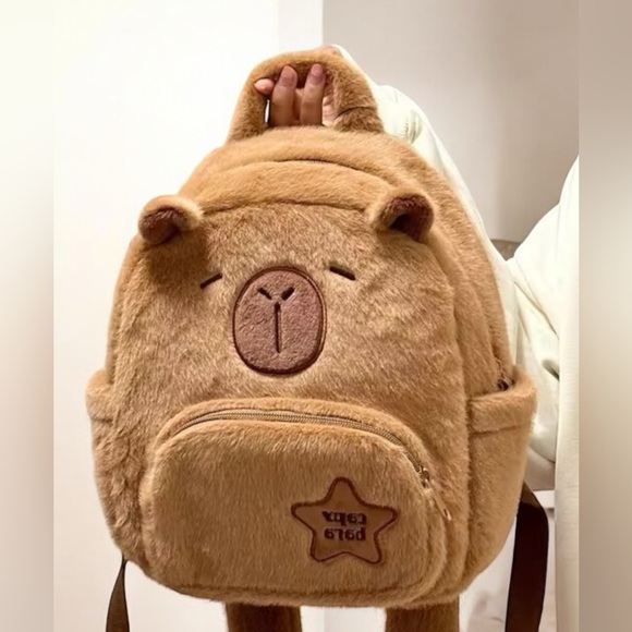 Pooki | Accessories | Nwt Plush Capybara Backpack From Hey Pooki | Poshmark